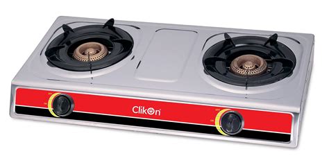 Clikon Gas Cocker 2 Gas Burner Stainless Steel Extra Bahrain