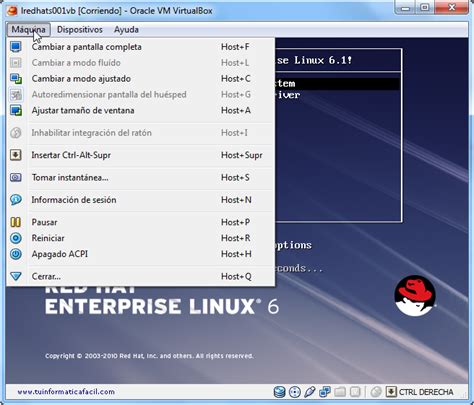 Máquina Virtual Red Hat Con Oracle Virtualbox 4 Tu Informática Fácil