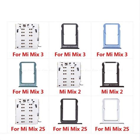 Sim Card Tray Socket Slot Reader Adapter Parts For Xiaomi Mi Mix S Micro Sd Card Holder