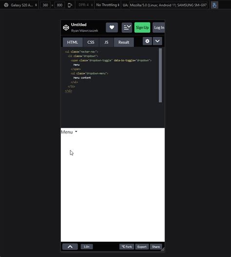 Dropdown Opens And Re Closes With One Click In Firefox When Emulating