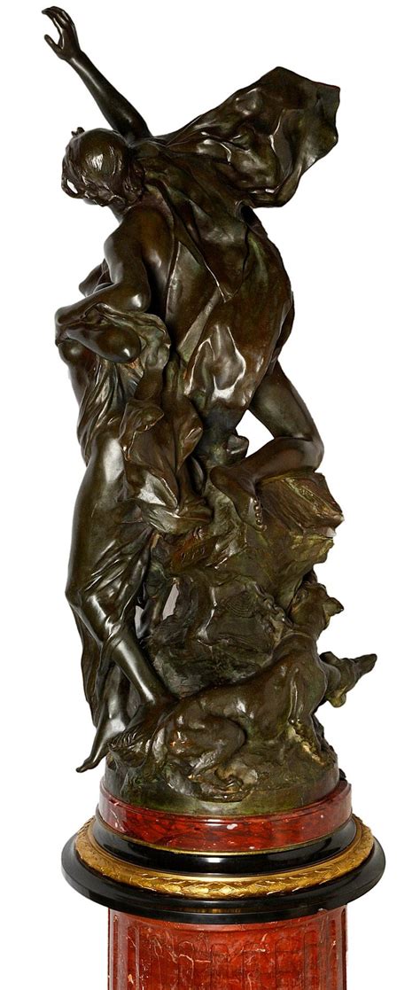 Large Classical Semi Nude Bronze Figures Mounted On Marble Pedestal Circa 1880 For Sale At 1stdibs