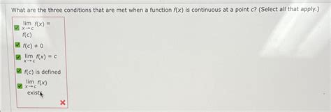 solved what are the three conditions that are met when a
