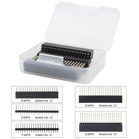 geekworm raspberry pi 2x20 40 pin gpio stacking header extender kit