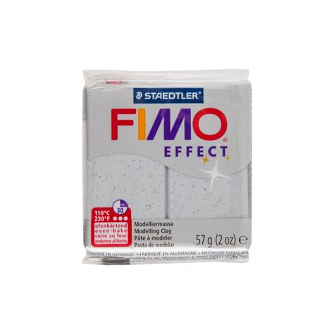 Staedtler Fimo Effect Modelling Clay Block Glitter Silver Wilko