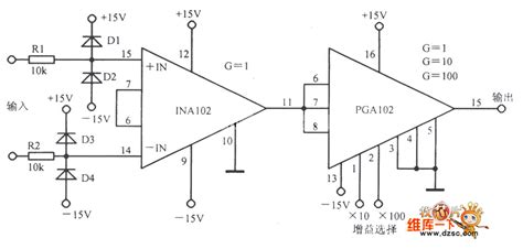 Programmable Instrument Amplifier Circuit Diagram Based On A Gain Amplifier Circuit Circuit