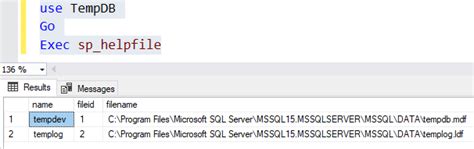 Move Sql Server Tempdb Database Files To A Different Directory Using