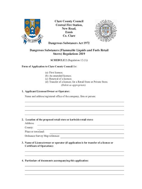 Fillable Online 2019 Dsr Application Form R And P Dangerous Substances Application Form Fax