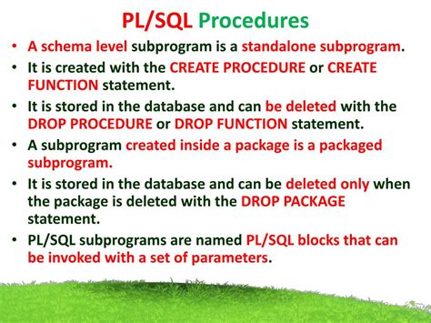 PPT PL SQL PowerPoint Presentation Free Download ID