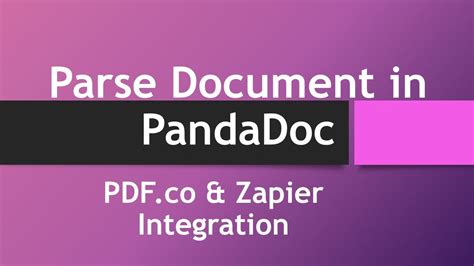 How To Parse Document In PandaDoc Using PDF Co And Zapier YouTube