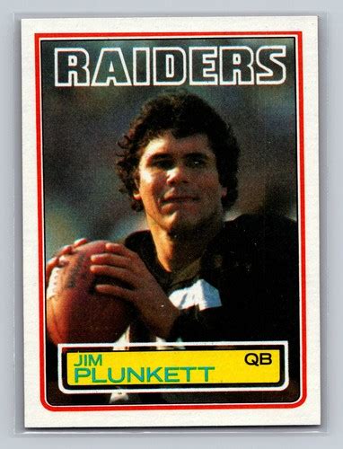 Jim Plunkett 1983 Topps 307 Los Angeles Raiders Ebay