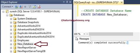 Create Database In Sql Server