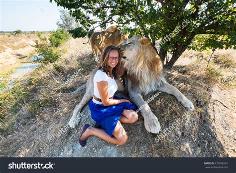 Man Hugging Lion Images Stock Photos Vectors Shutterstock