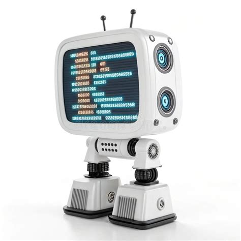Chat Robot Code 3d Illustration Isolated On White Stock Illustration