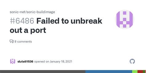 Failed To Unbreak Out A Port Issue Sonic Net Sonic Buildimage GitHub