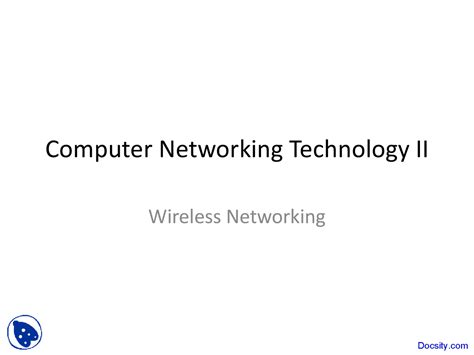 wireless networking computer networks lecture slides slides