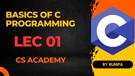Lec 01c Programmingbasicsby Rumpa Wbscte C Youtube