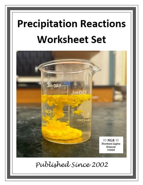Precipitation Reactions Worksheet Set For Chemistry Amped Up Learning