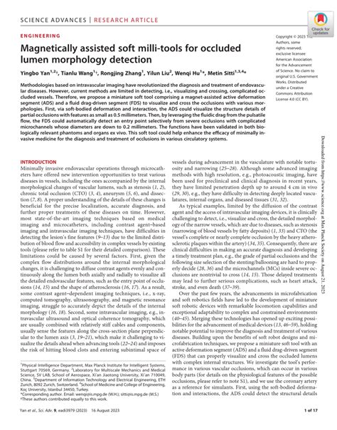 Pdf Magnetically Assisted Soft Milli Tools For Occluded Lumen Morphology Detection