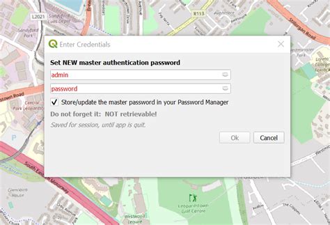 Qgis Set New Master Authentication Password Not Working Geographic