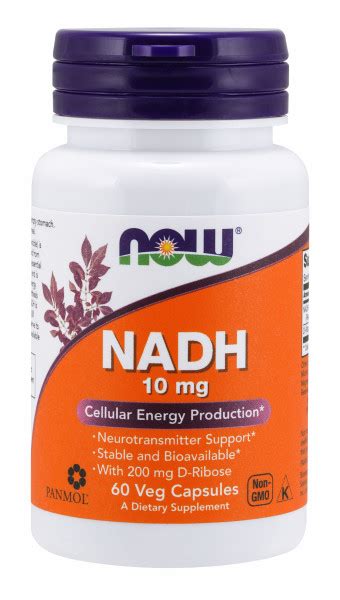 NOW NADH 10 mg 60 Veg Capsules