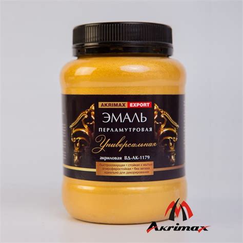Краска, Эмаль перламутровая декоративная без запаха 0,5 кг AKRIMAX ...