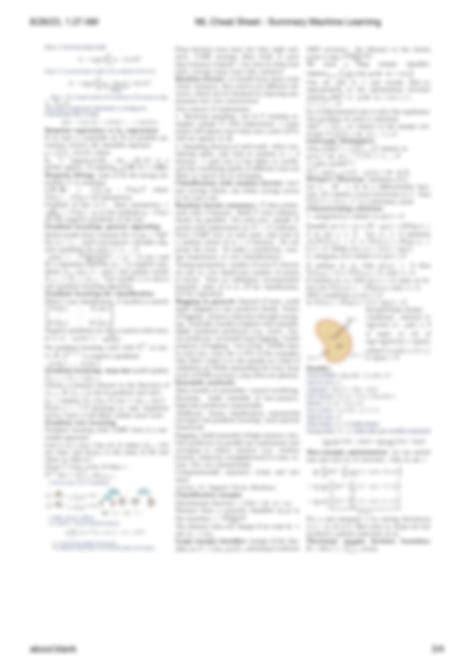Solution Ml Cheat Sheet Summary Machine Learning Johns Hopkins