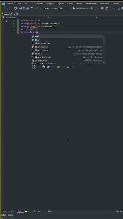 Vowel Counter In C Csharp Programming Programacion Desarrollo