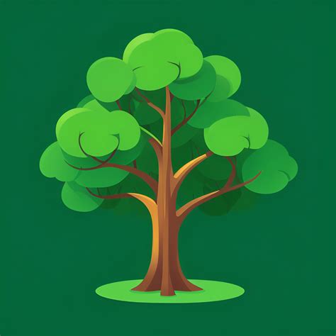 Stylized Green Tree Illustration Free Download Ai Scribbles