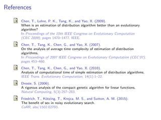 Simplified Runtime Analysis Of Estimation Of Distribution Algorithms PPT