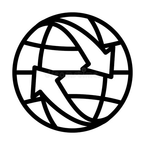 Icon Of Globe With Arrows Stock Vector Illustration Of Agreement