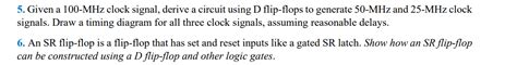 Solved Given A MHz Clock Signal Derive A Circuit Chegg