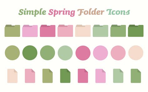 Simple Spring Folder Icons Free Windows Mac Folder Icons
