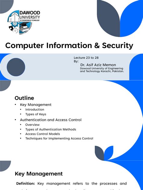 Computer Information Security Basics Part 1 Pdf Key Cryptography