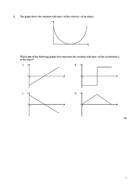 Kinematics Practice Questions For Blog Pdf