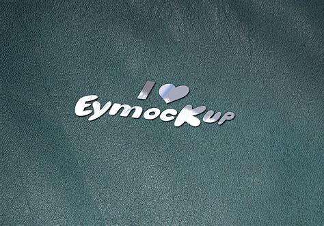 Free Silver Emboss Logo Mockup Behance
