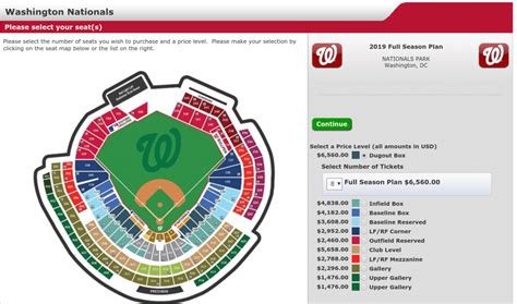 Nationals Park Seating Chart
