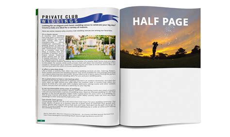 Half Page Print And Digital Business Advertising The Club Exclusive