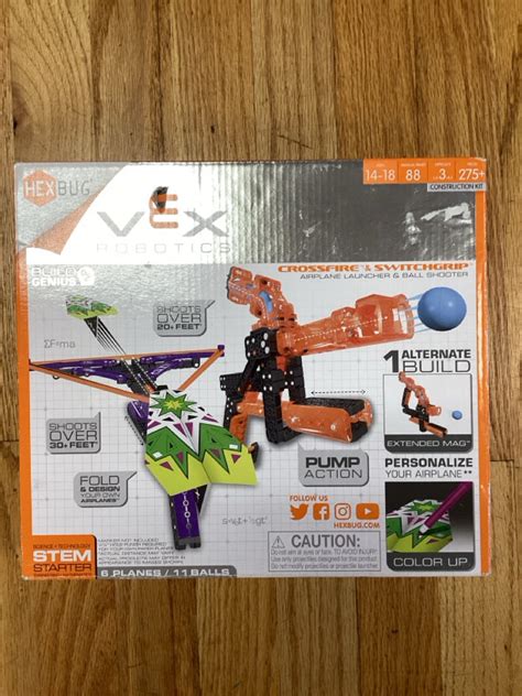 Hex Bug Vex Robotics Crossfire And Switchgrip Airplane Launcher And Ba