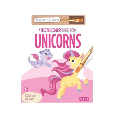 Sassi Reusable Paint Brush Book Unicorns Common Circus