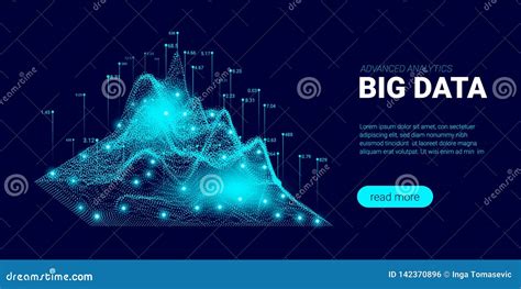 Big Data Visualization And Analysis Stock Vector Illustration Of Intelligence Light