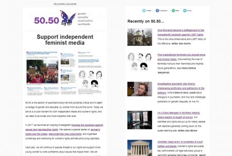 Gender Sexuality And Social Justice In Your Inbox Sign Up For 50 50 S Monthly Newsletter