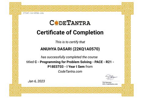 Anuhya Dasari On Linkedin Codetantra Certification Skills