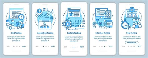 Functional Software Testing Blue Onboarding Mobile App Page Screen