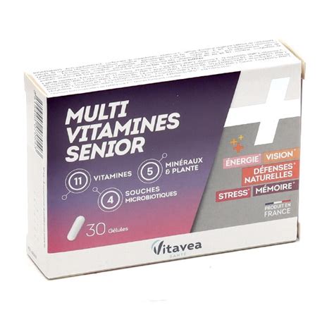 Vitavea Multivitamines Senior Gélules Immunité Fatigue