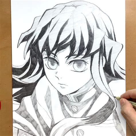 Drawing Muichiro Tokito Step By Step Figür çizimleri Sevimli Anime Kızı Çizim