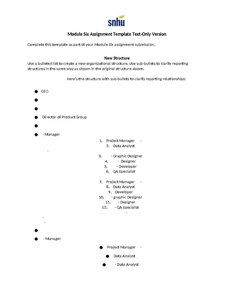 Bus 210 Module Six Assignment Text Version Module Six Assignment