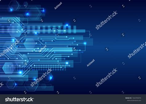 Abstract Global Technology Concept Digital Internet Stock Vector Royalty Free 1504705070