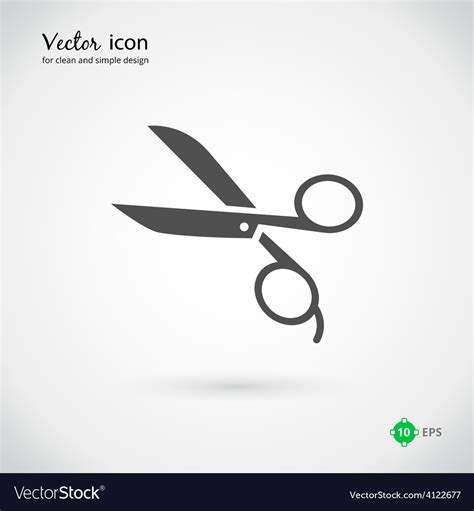 Gray Scissors Icon Graphic Design Royalty Free Vector Image