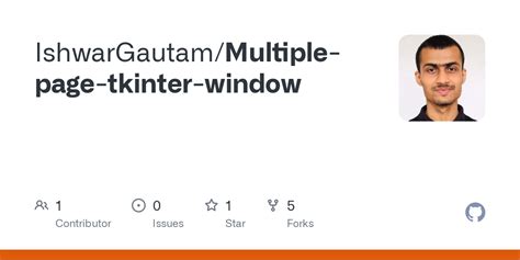 Github Ishwargautammultiple Page Tkinter Window