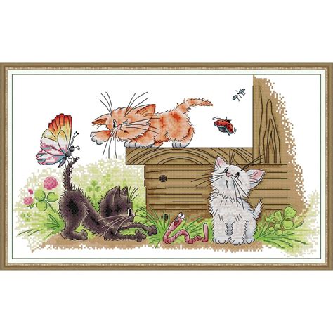 Joy Sunday Stamped Cross Stitch Ktis Dmc Threads Chinese Cross Stitch